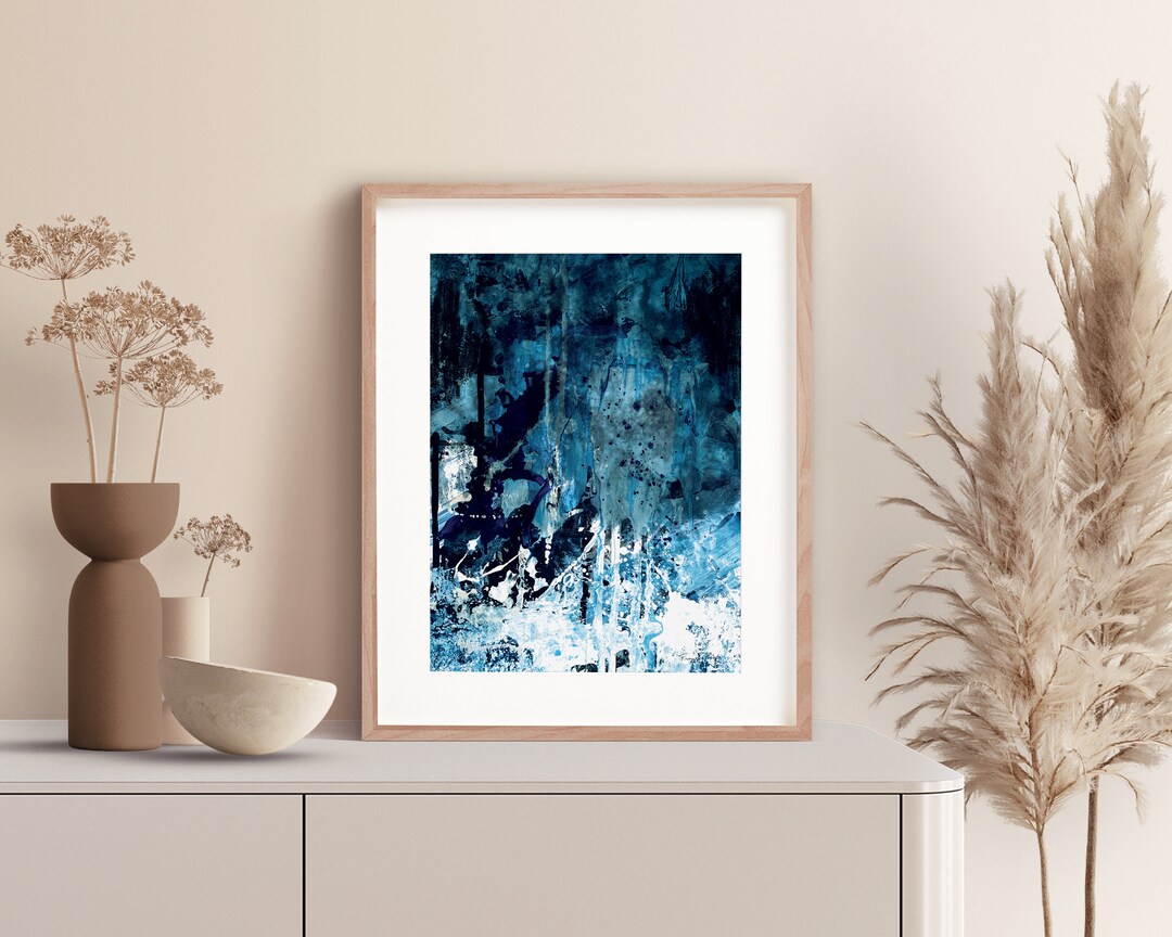 DEEP BLUE Poster Art Print Painting - Etsy