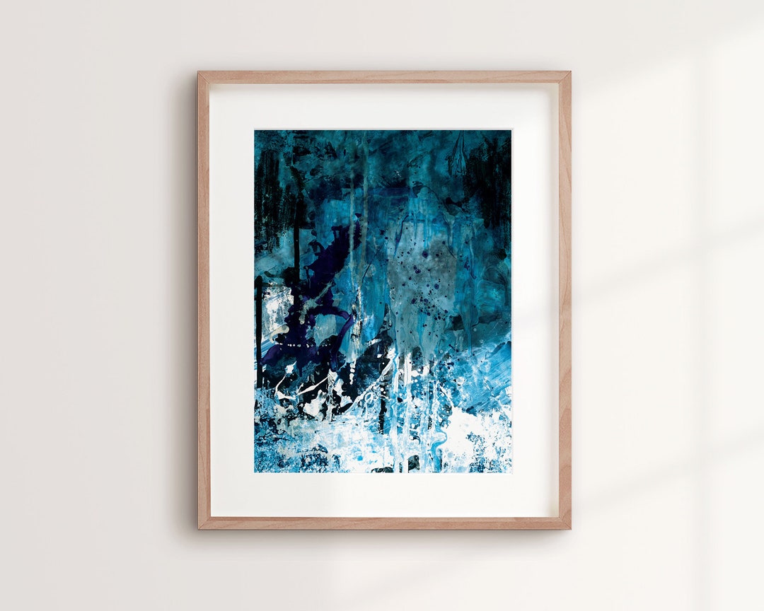 “DEEP BLUE” Poster | Abstract Art Print Colors, Blue Tones - Painting ...