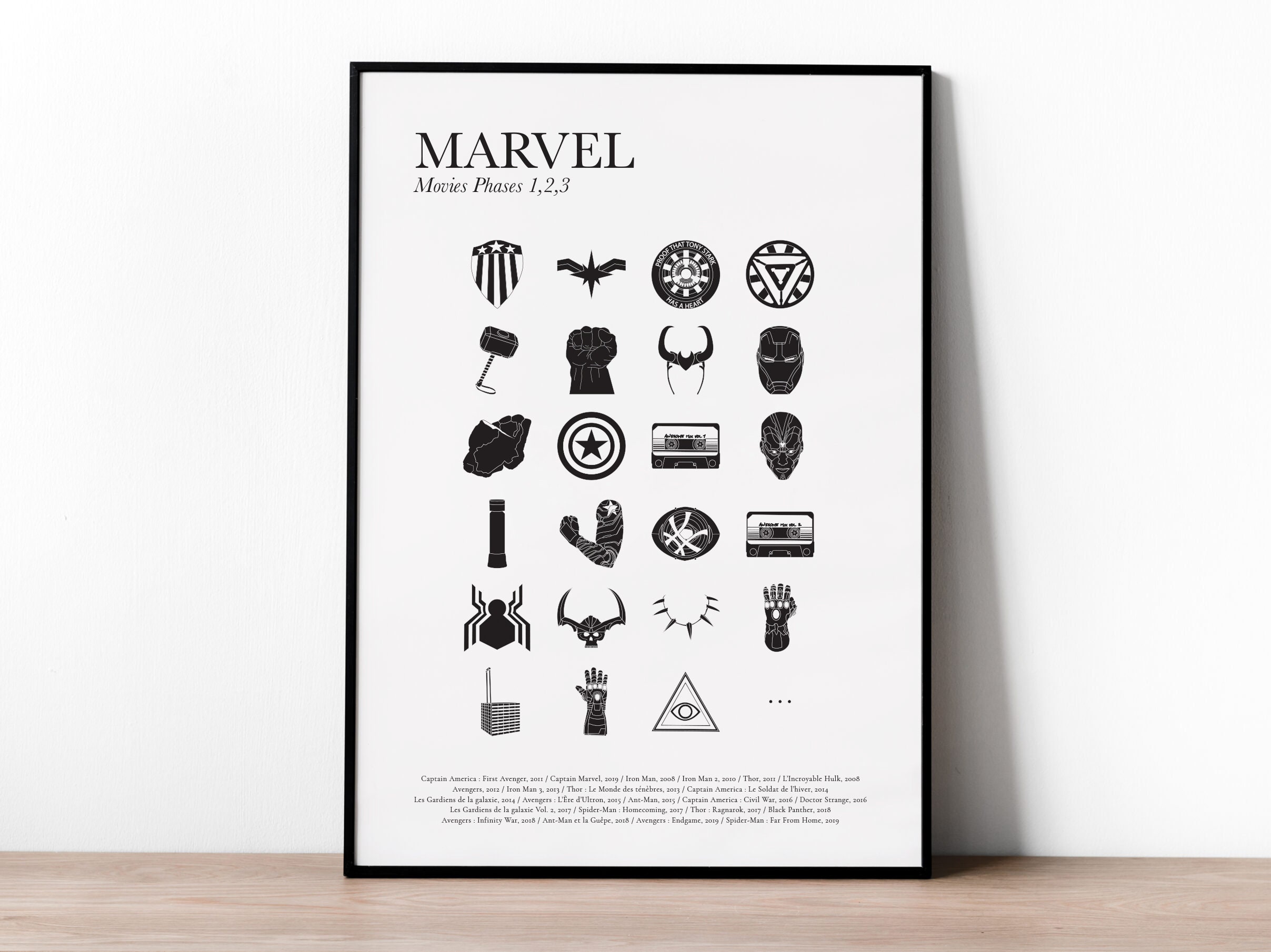 MARVEL Poster Minimalist Poster White and Beige Background - Etsy
