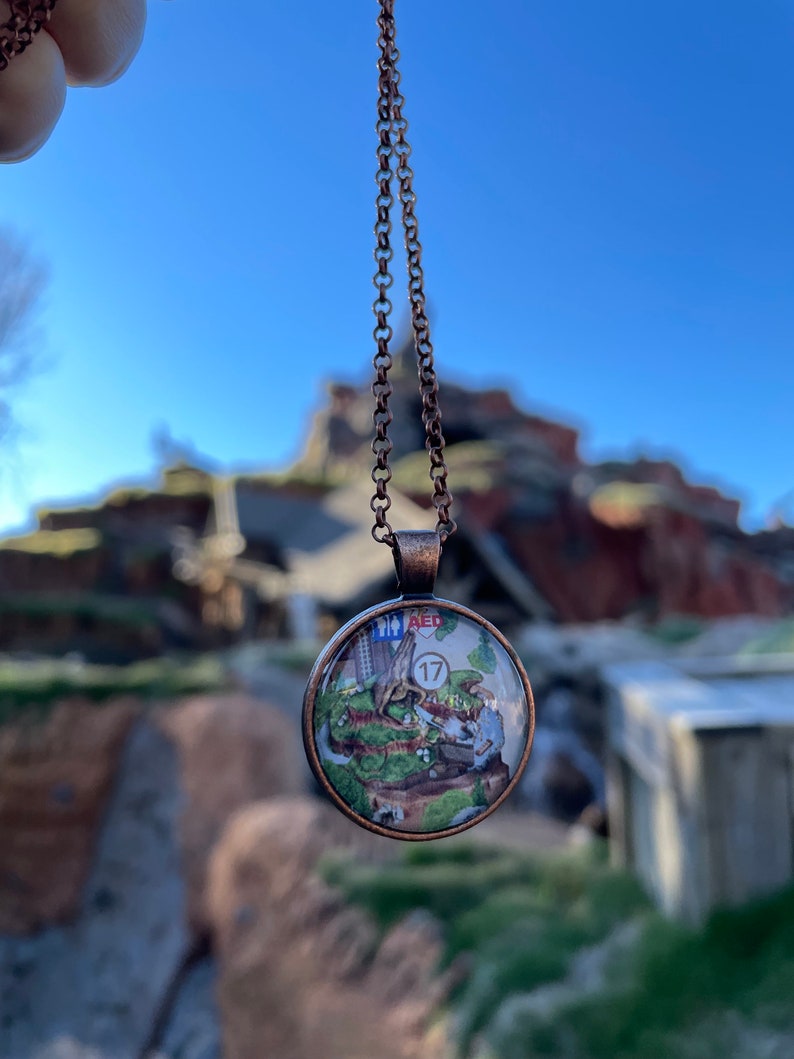 Walt Disney World Splash Mountain Map Necklace - Etsy