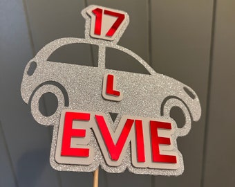 Learner Driver Cake Topper Set, New Driver Cake Toppers, Road Signs ...