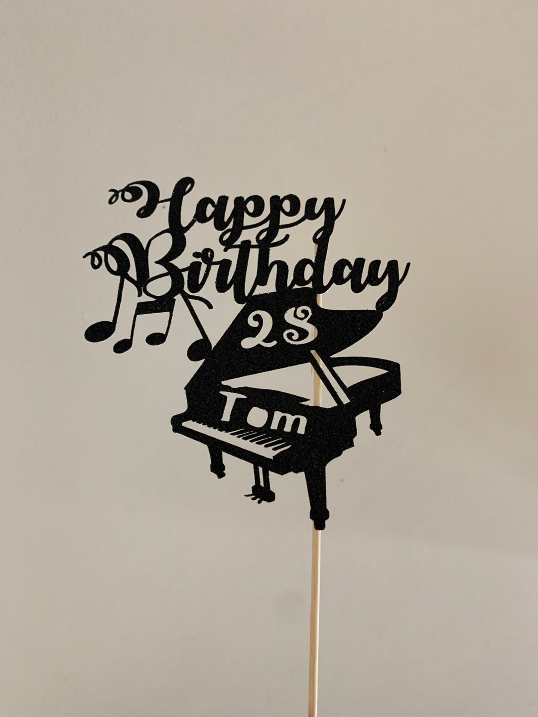 Piano Music Birthday Cake Topper // Music Theme Party - Etsy