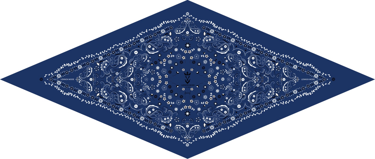 Diamond Shape Classic Paisley Bandana 100% Cotton . Size 127cmx54cm (50 ...