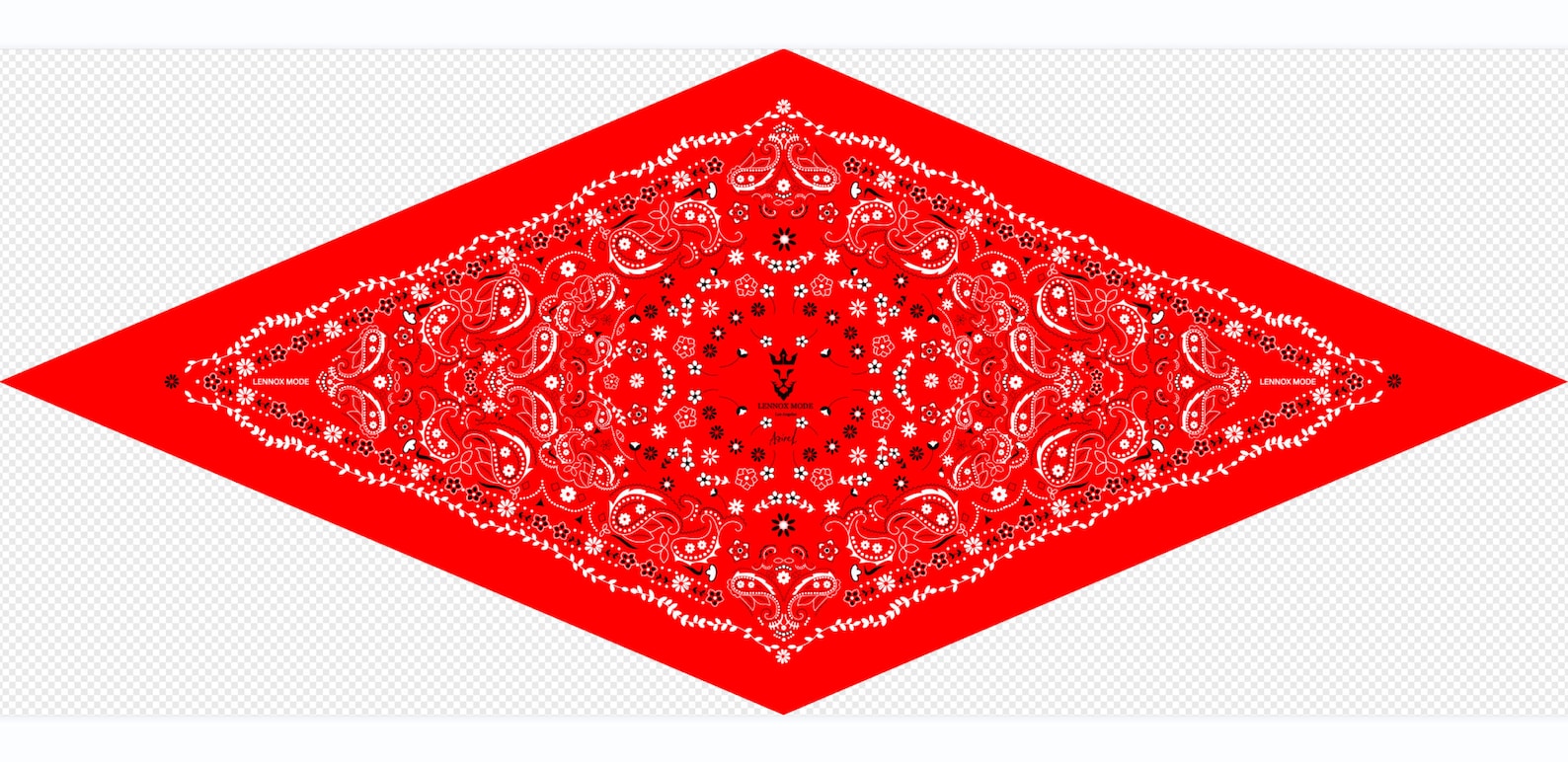 Diamond Shape Classic Paisley Bandana 100% Cotton . Size 127cmx54cm (50 ...
