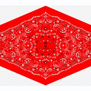 Diamond Shape Classic Paisley Bandana 100% Cotton . Size 127cmx54cm (50 ...