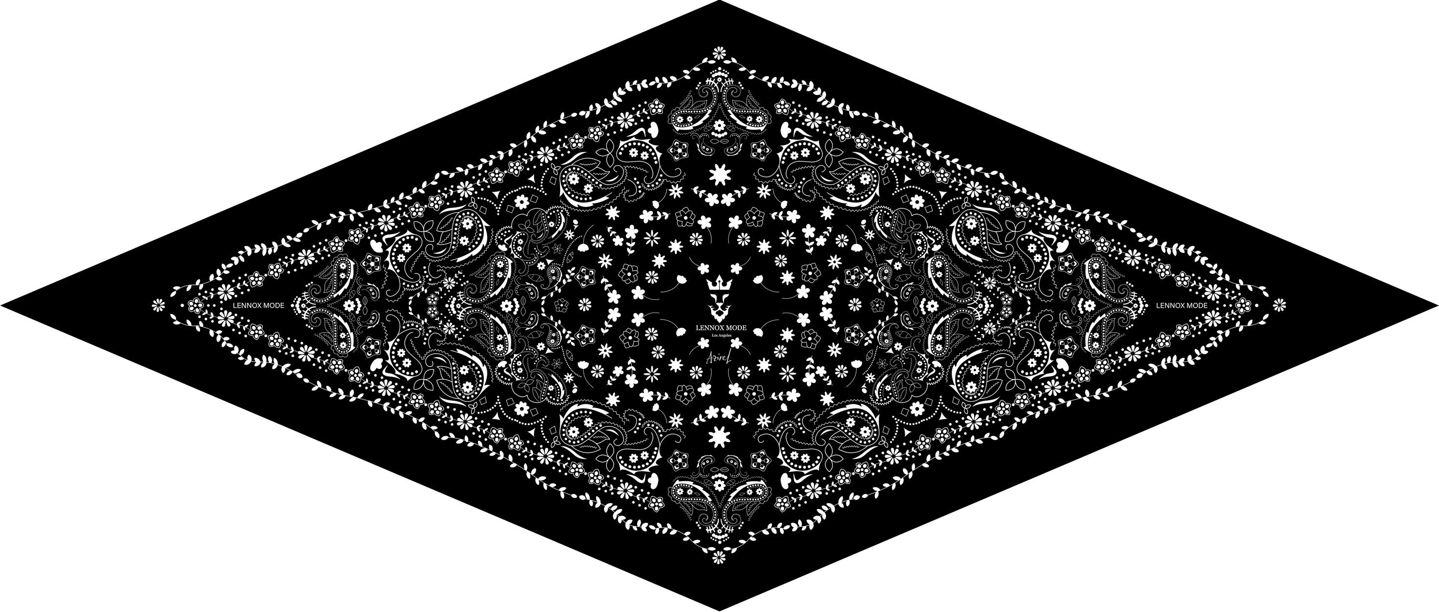 Diamond Shape Classic Paisley Bandana 100% Cotton . Size 127cmx54cm (50 ...