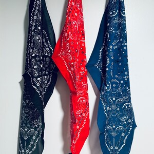 Diamond Shape Classic Paisley Bandana 100% Cotton . Size 127cmx54cm (50 ...