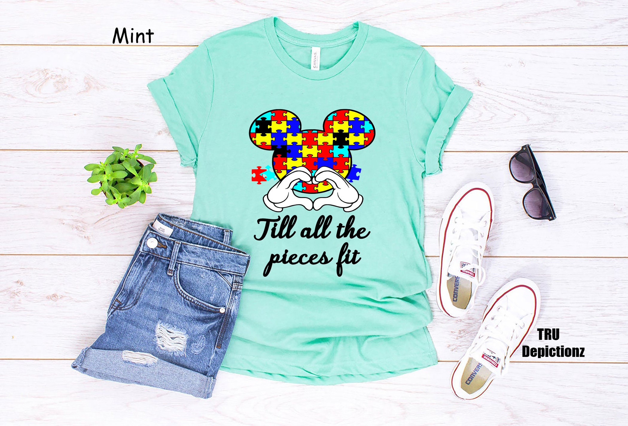 Till All the Pieces Fit Autism Awareness Shirtmickey Mouse - Etsy