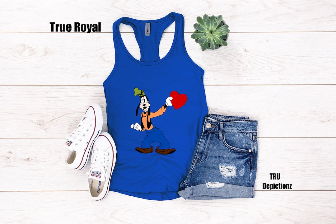 Goofy Disney Holding Heart Tank Topvalentine Day Gift Tank Topcute ...