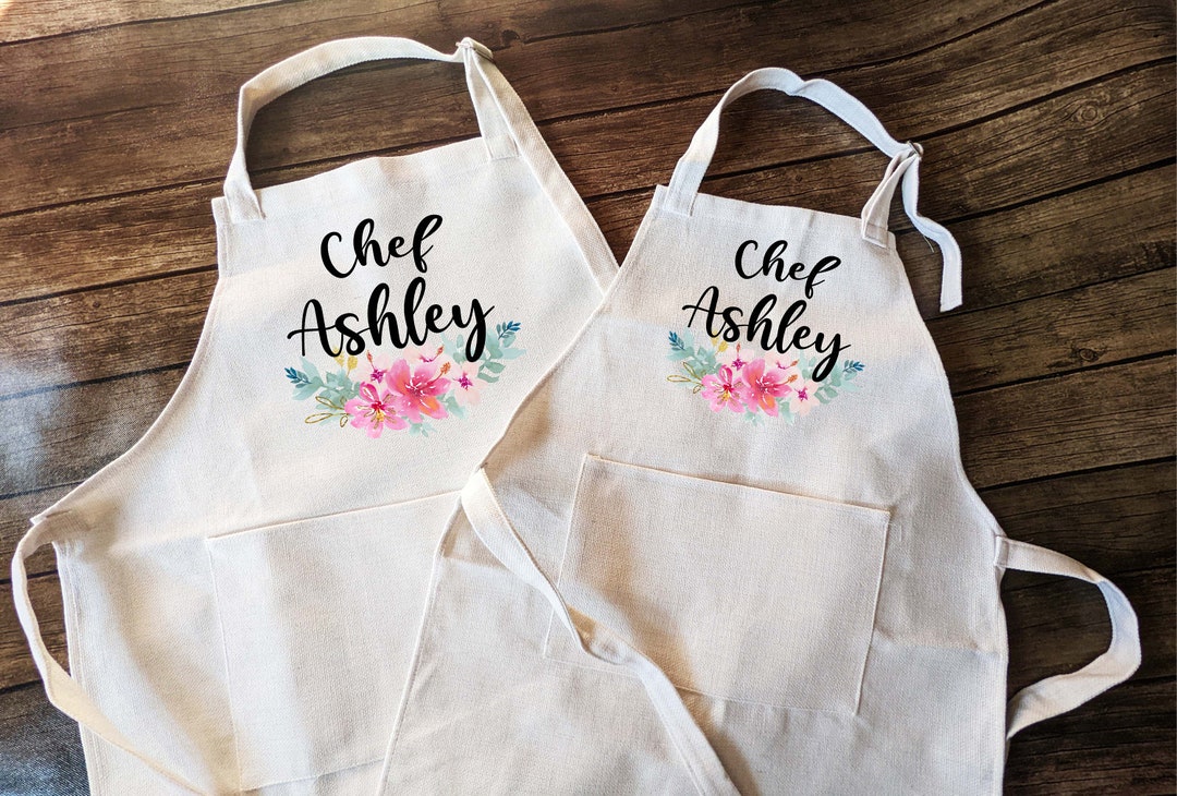 Personalized Aprons Adult and Kids Mommy Daughter Matching Baking Apron ...