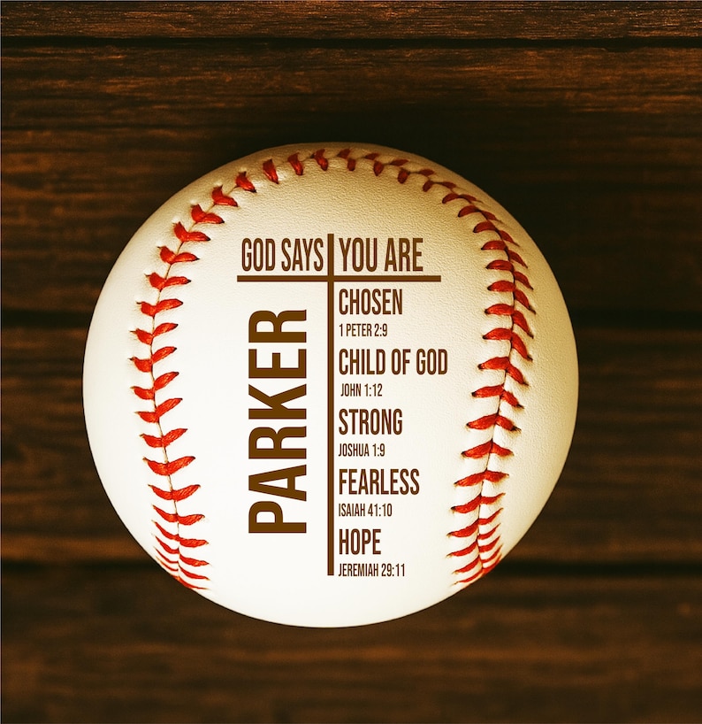 Personalized Scripture Baseball: Engraved Leather Christian Gift - Etsy