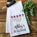 Personalized Kitchen Towel Custom Dish Towel Tea Towel Name Kitchen Decor Towel Bridal Shower ...