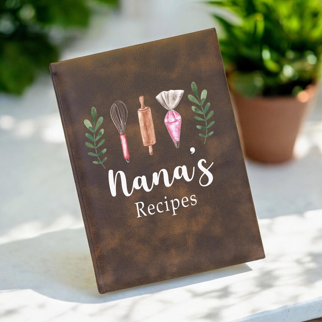 Personalized Faux Leather Recipe Journal: Custom Cooking Book - Etsy