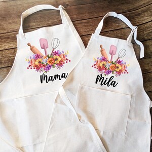 Personalized Apron for Women With Pocket Custom Grandma Christmas Gift ...