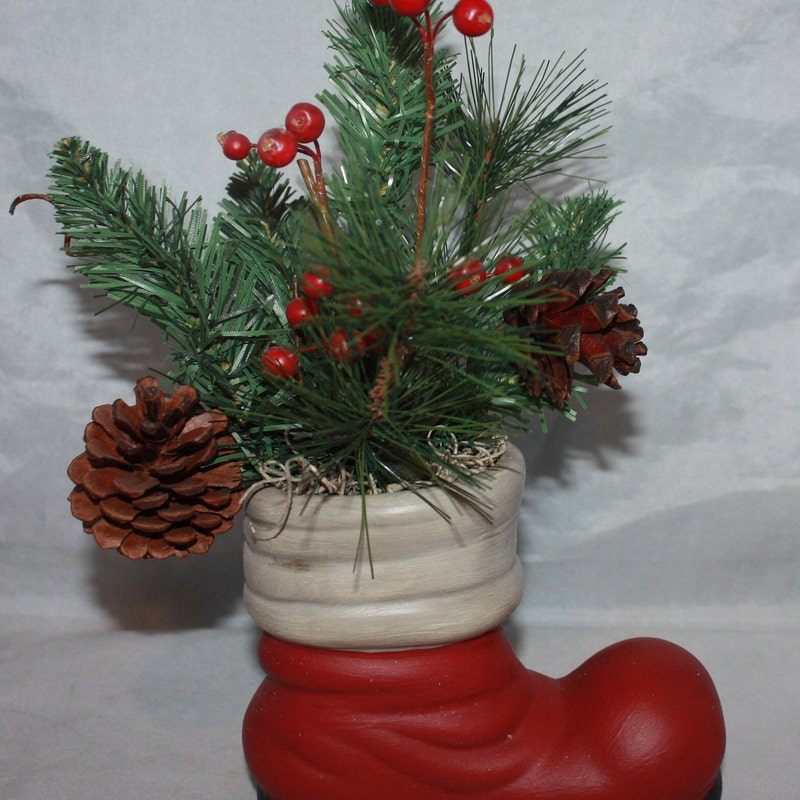 Santa Boot Vase - Etsy