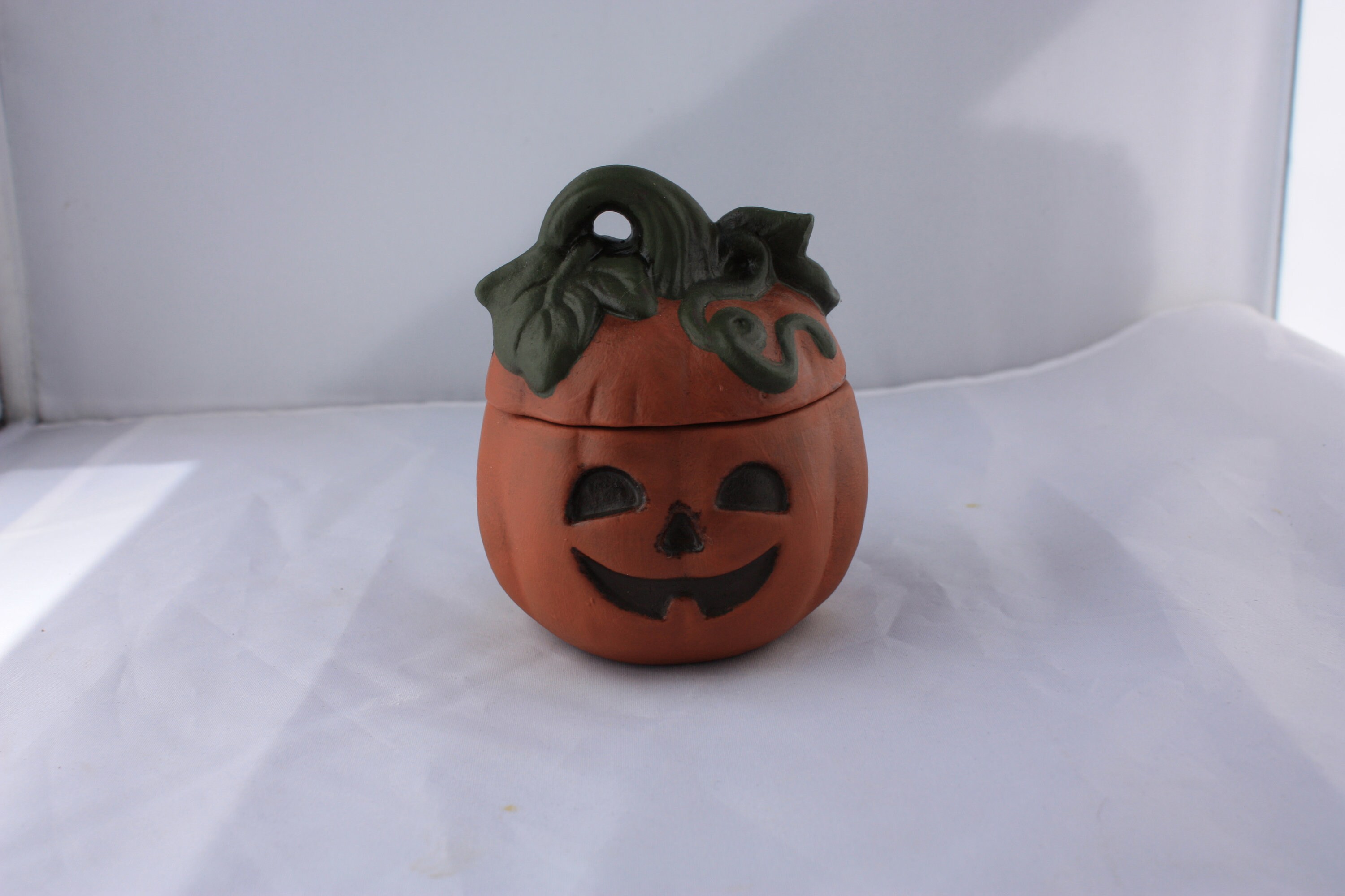 Ceramic Small Pumpkin Face With Lid and 4 Oz Soy Scented - Etsy UK