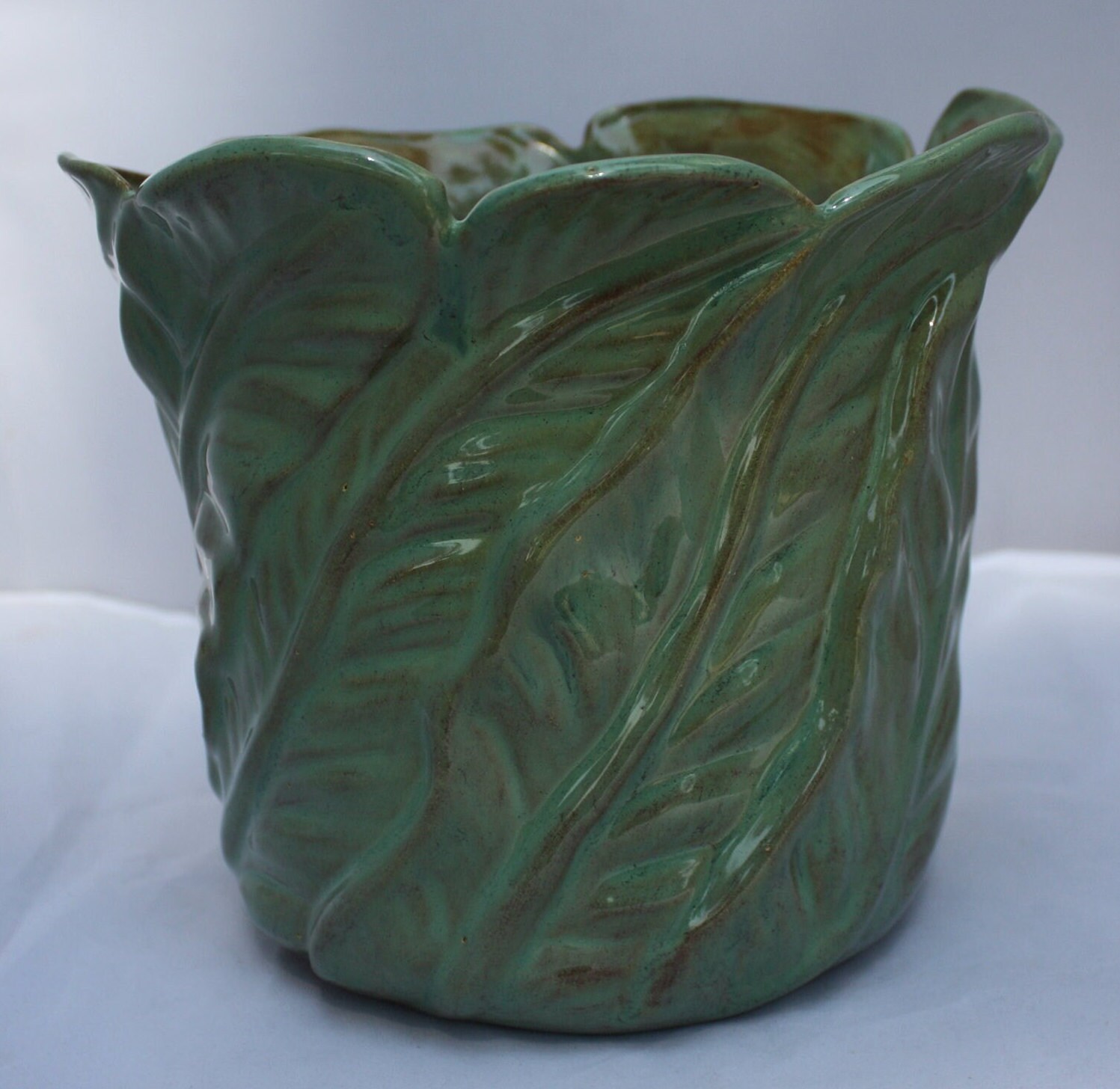 Ceramic Leaf Planter Pot - Etsy
