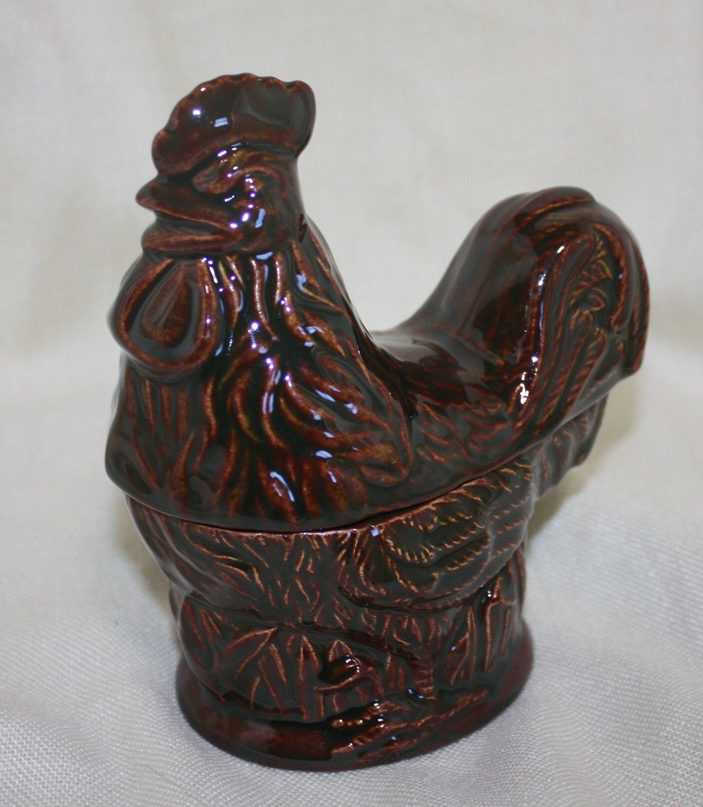 Ceramic Chicken Rooster Container - Etsy