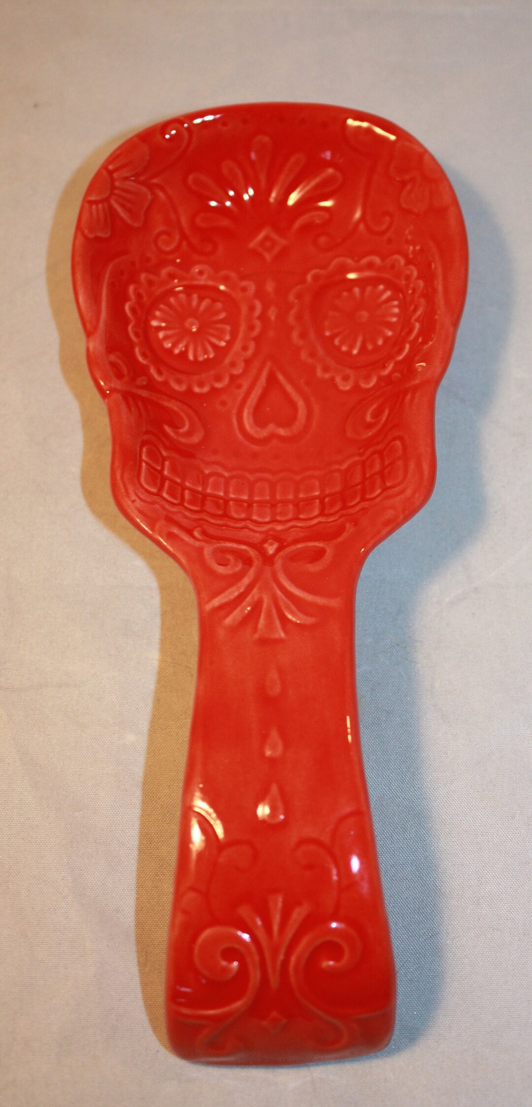 Ceramic Sugar Skull Spoon Rest - Etsy