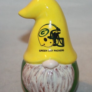 Ceramic Mini Green Bay Packers Gnome - Etsy