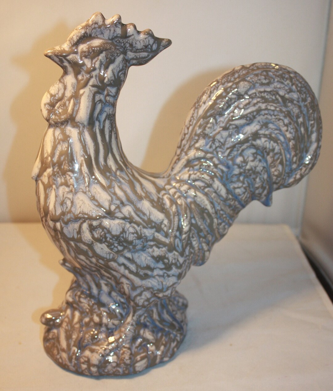 Ceramic Standing Chicken Rooster Statue - Etsy