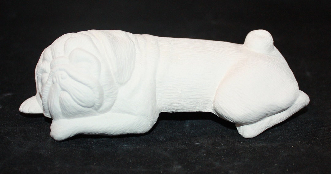 Ceramic Pug Shelf Sitter Paint Your Own Bisque - Etsy