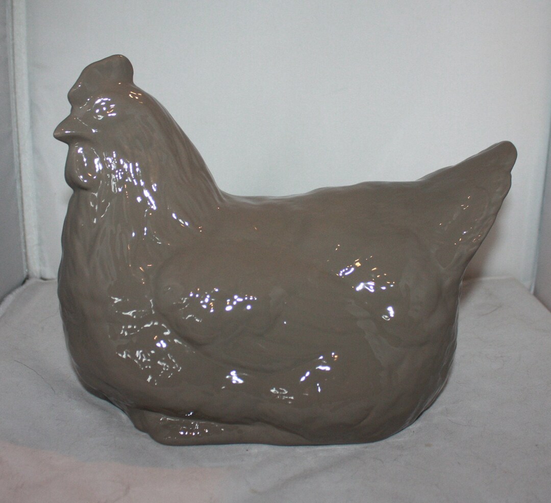 Ceramic Sitting Chicken Decor - Etsy