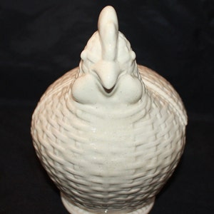 Ceramic Wicker Chicken Container - Etsy