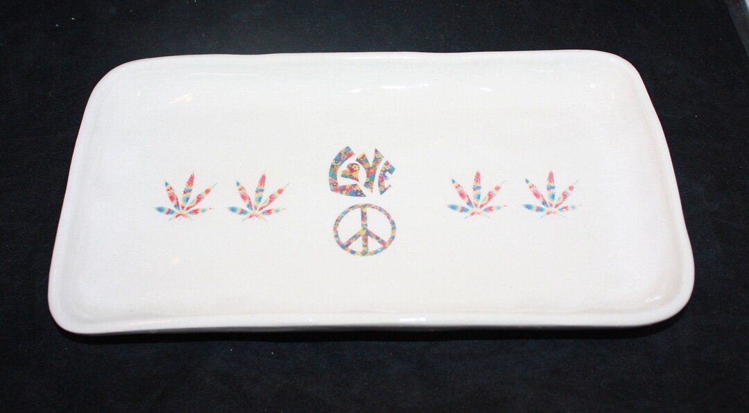 Ceramic Rectangle Kush Tray With Decals - Etsy