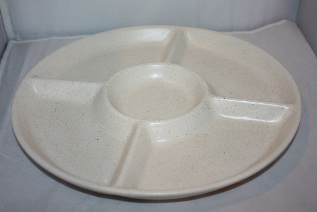 Ceramic Divided Relish Tray or Chip and Dip - Etsy
