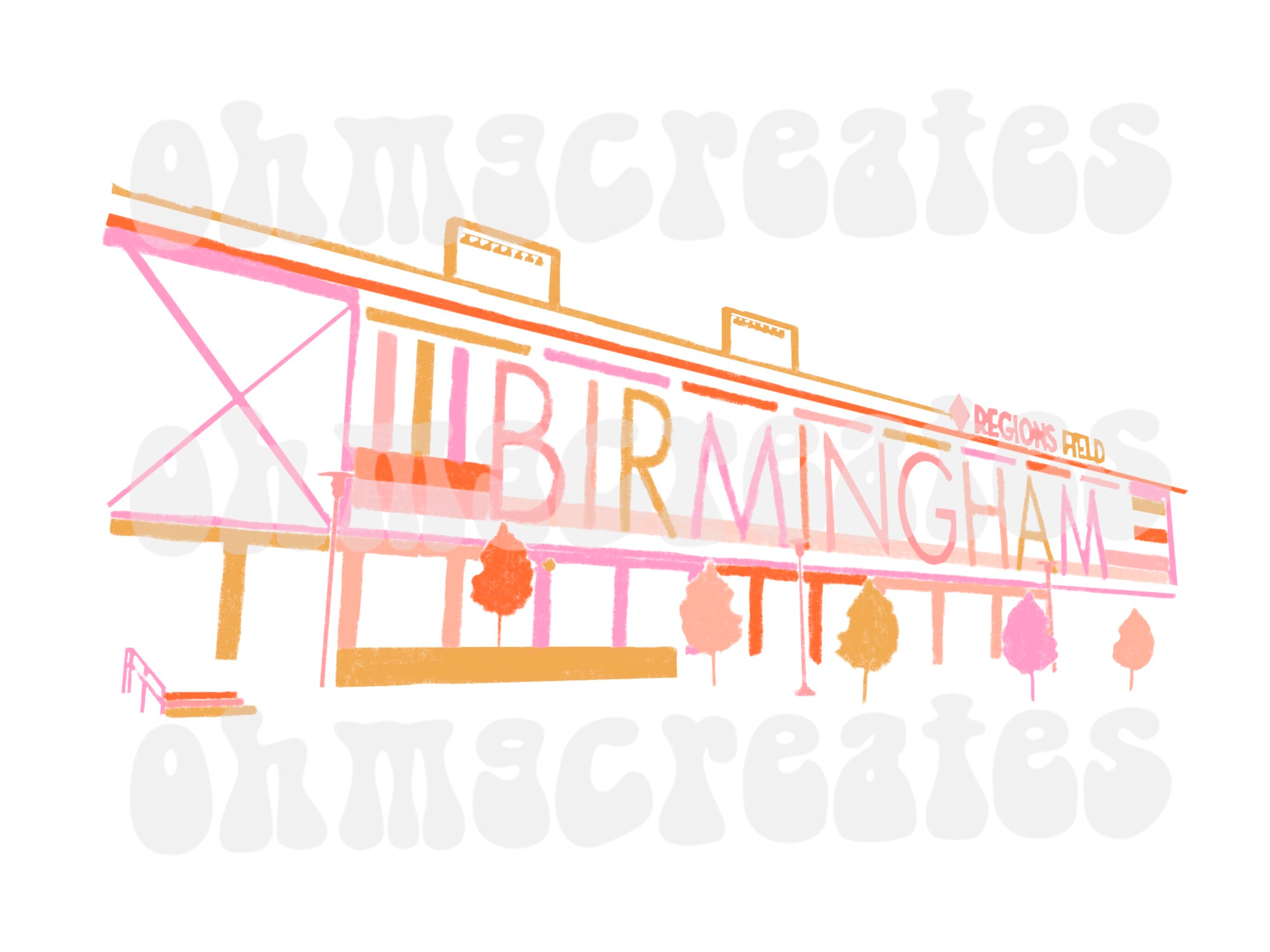 Retro Birmingham Regions Field PRINT PDF&JPEG Download - Etsy