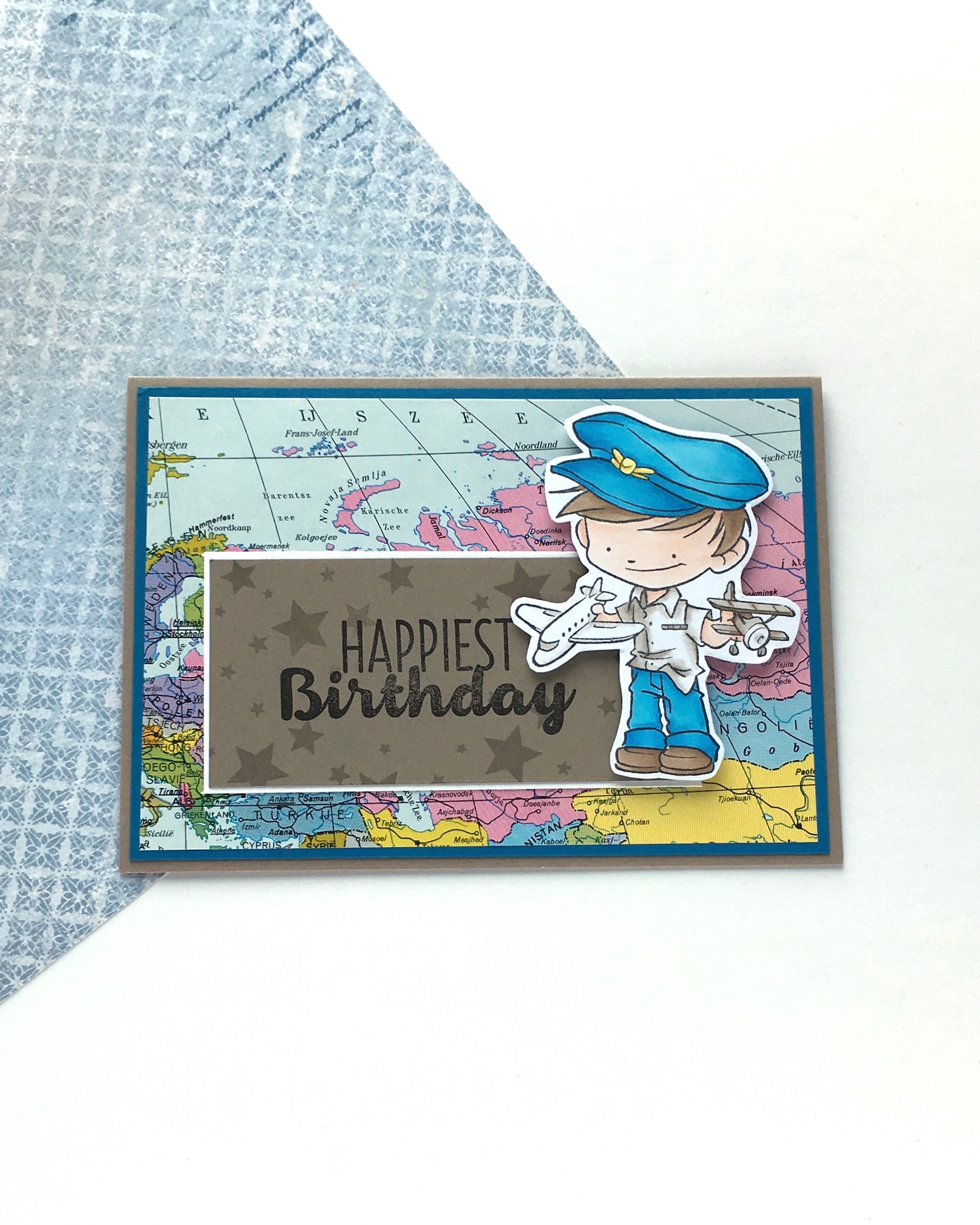 Birthday card pilot handmade greeting card | Etsy