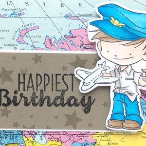 Birthday Card Pilot Handmade Greeting Card - Etsy