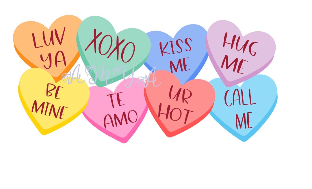 Conversation Hearts Digital Download - Etsy