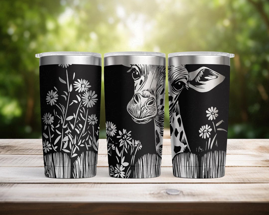 Cottage Giraffe Laser Engraved 20oz Stainless Steel Tumbler - Etsy