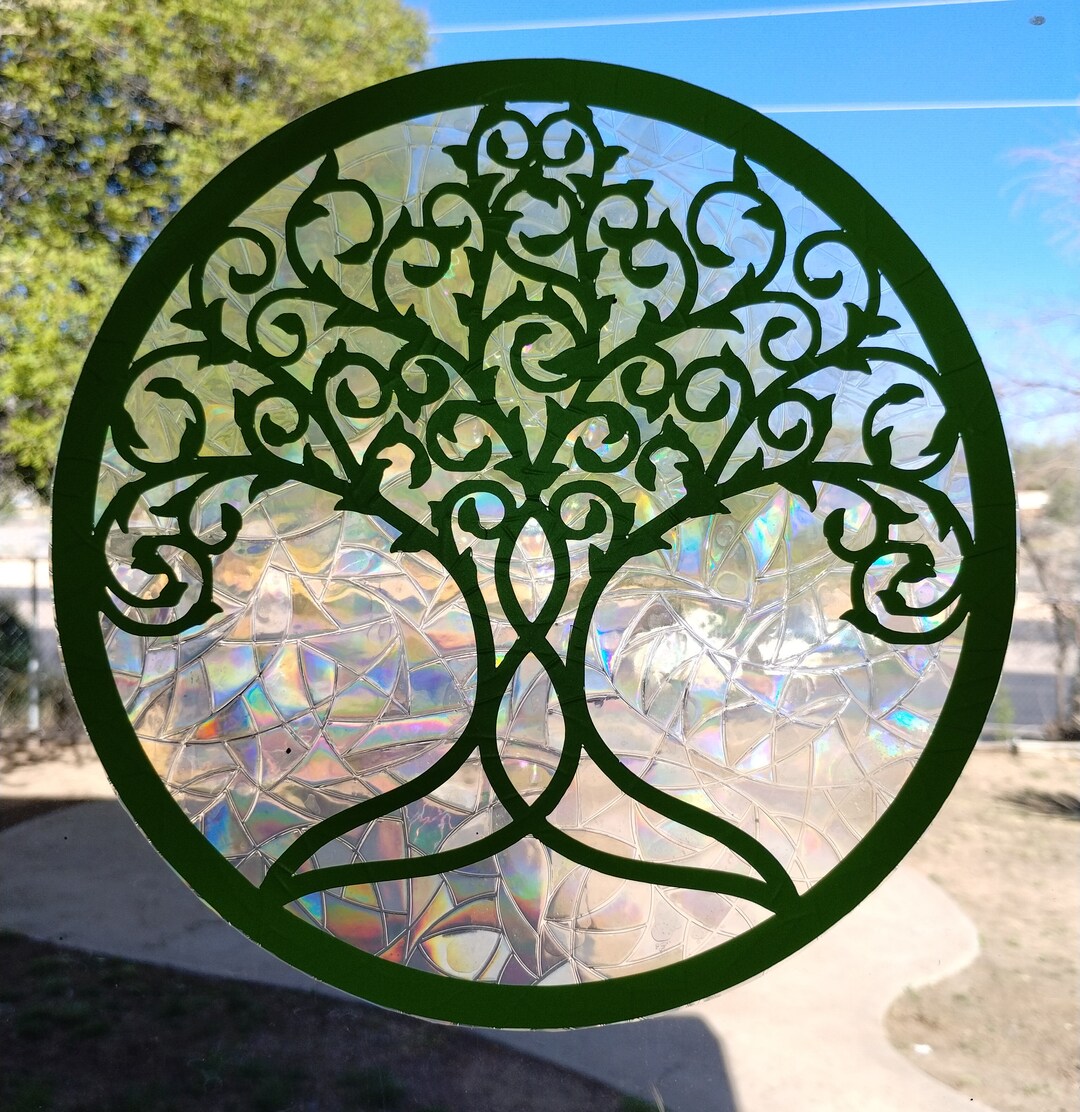 Window Cling Tree of Life Vinyl Outline Suncatcher Rainbows and Shadows ...
