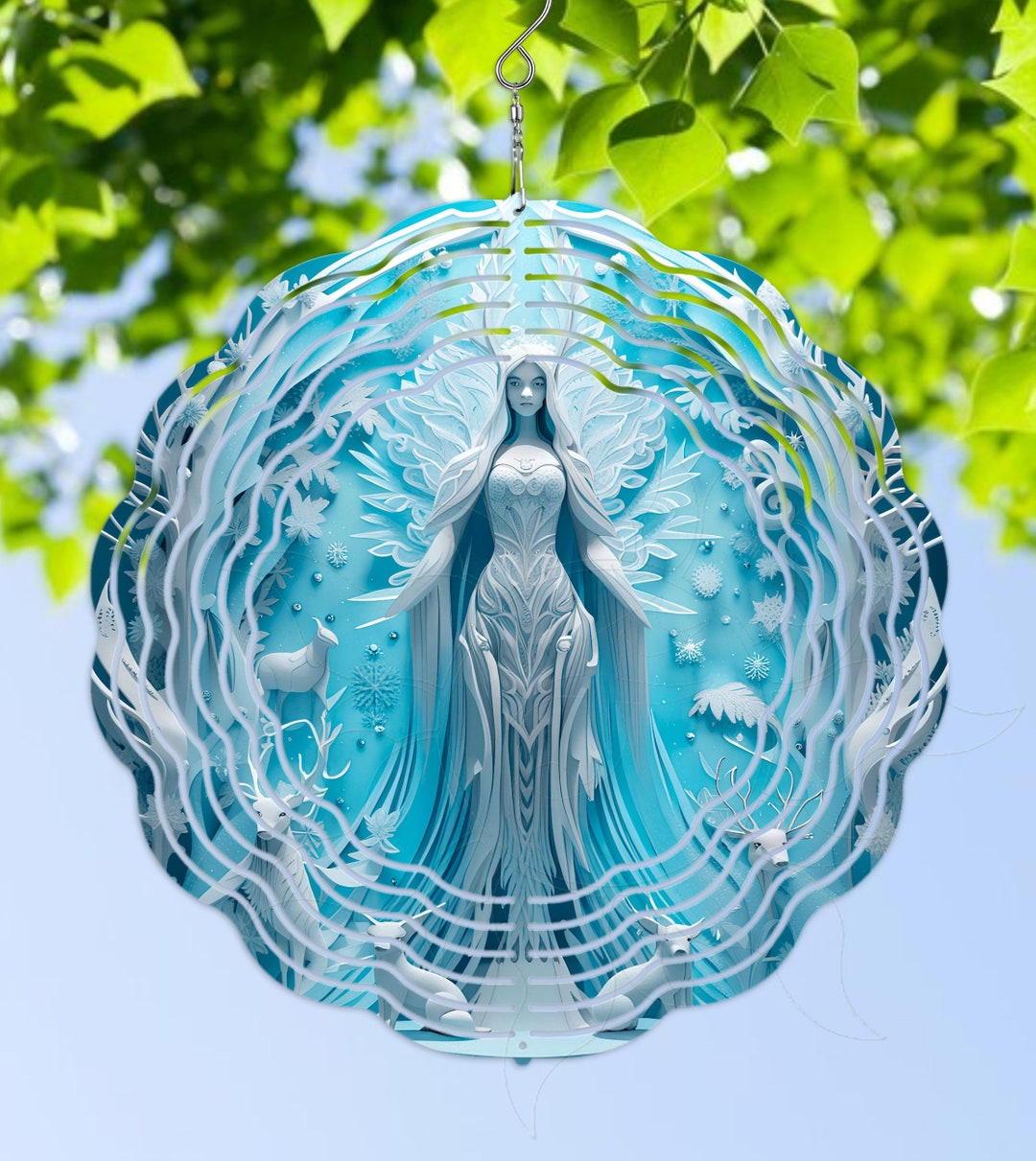Wind Spinner 3D Winter Ice Queen Pretty Winter Holiday 3D - Etsy