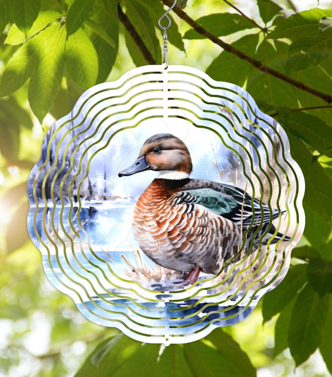 Duck Wind Spinner, 10 Inch Metal Garden Art, Weatherproof - Etsy
