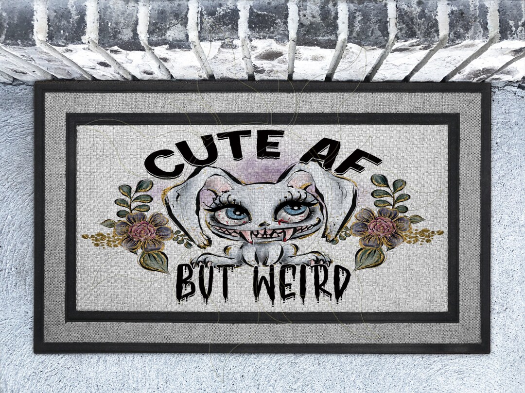 Creepy Bunny Welcome Mat: Funny Indoor Outdoor Doormat - Etsy
