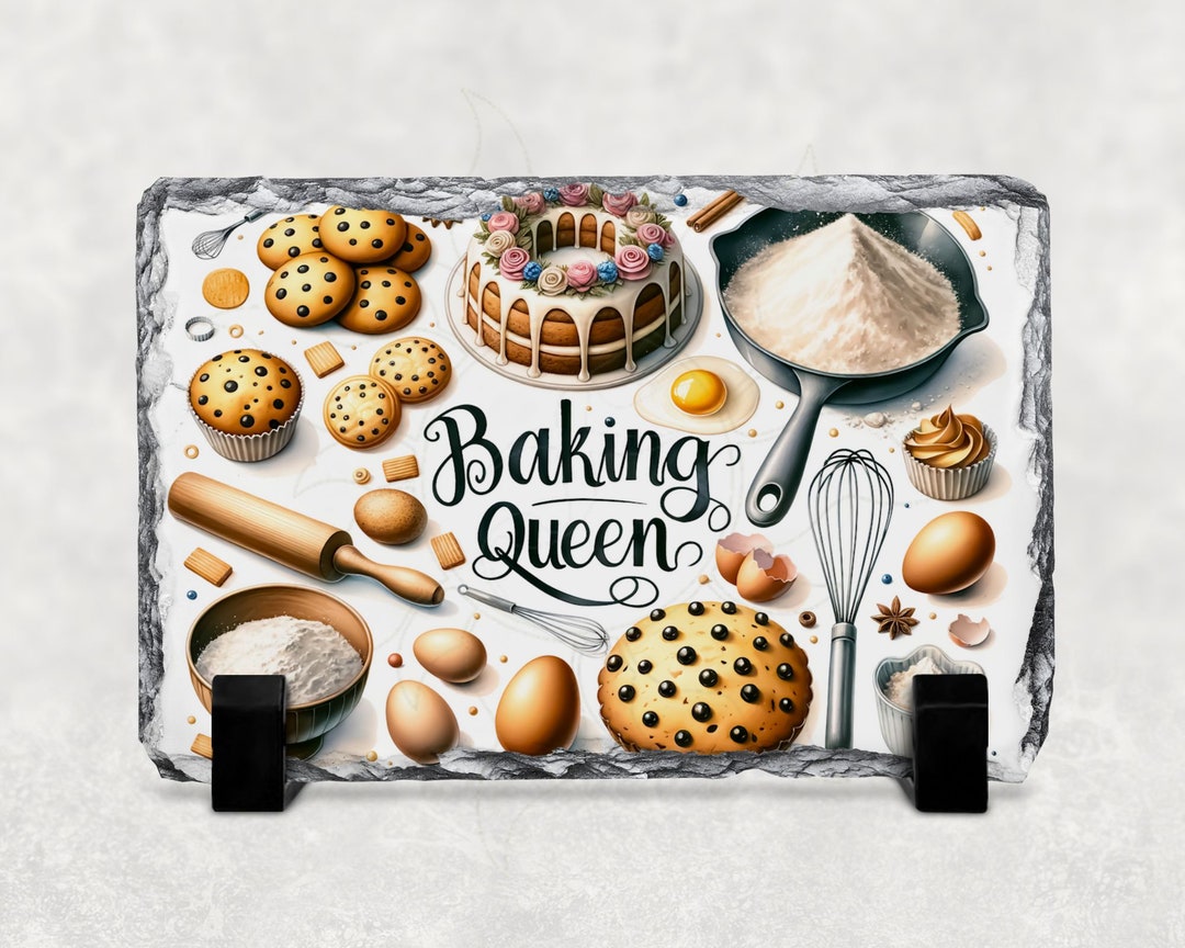 Slate Rock Baking Queen Cute Bakers Baking Desserts Design 3.5 X 5.5 ...