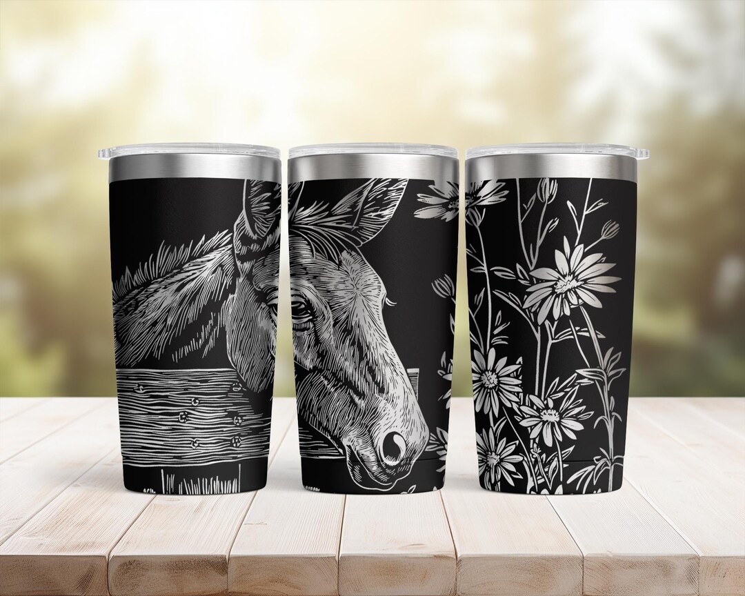 Cottage Farm Mule Laser Engraved 20oz Stainless Steel Tumbler - Etsy