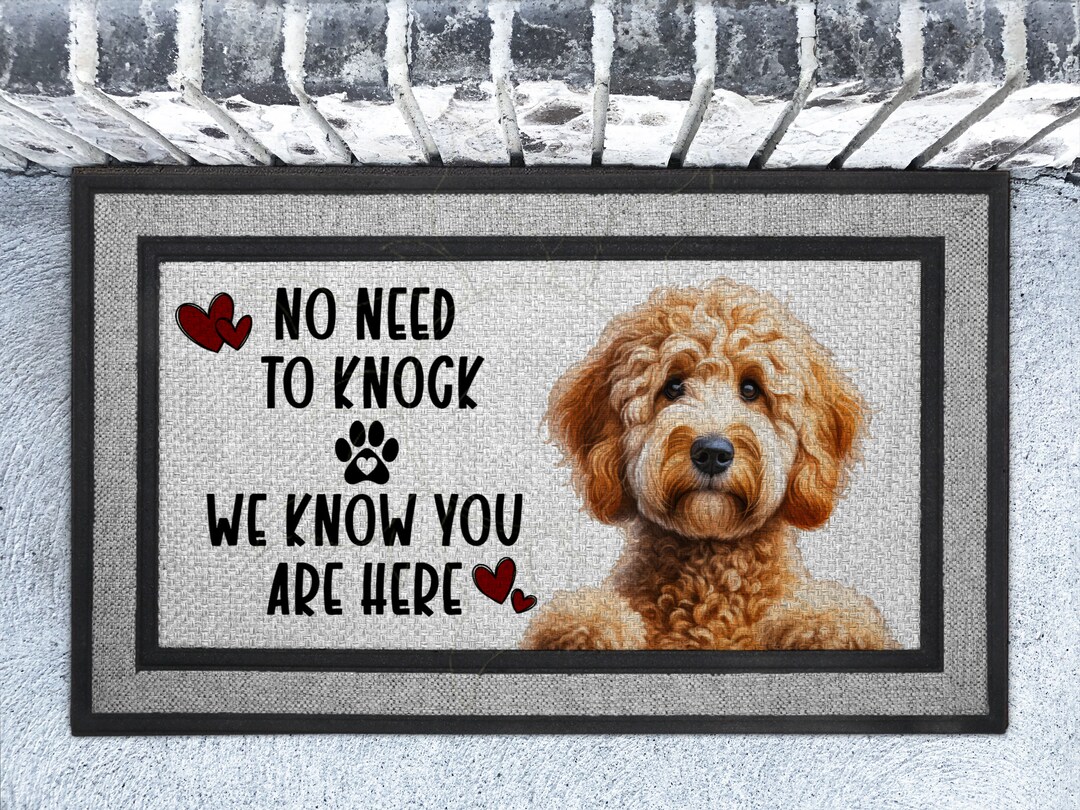 Goldendoodle Doormat: Heavy Duty Rubber Backed Welcome Mat (18x30 In ...