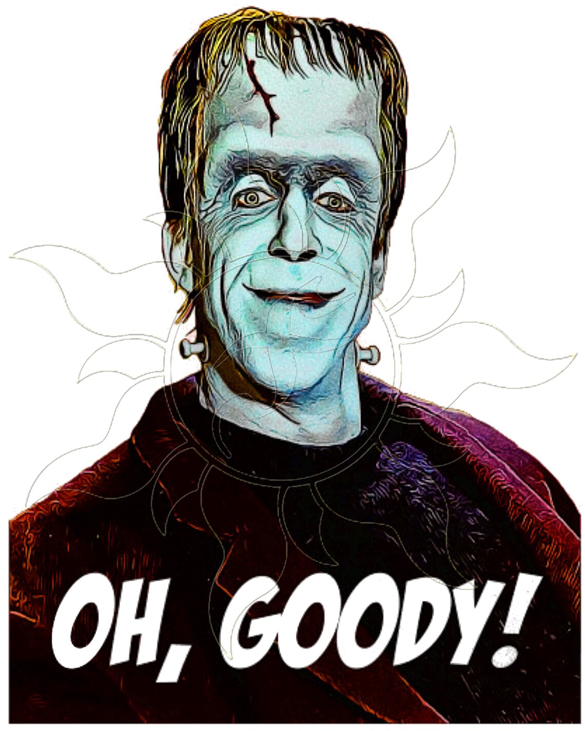 Herman Oh Goody Comic Horror TV Funny Ready To Press Heat | Etsy