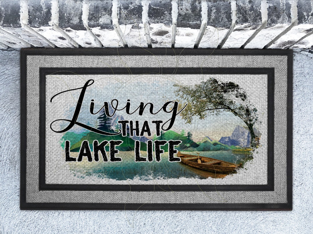 Lake Life Doormat, Pretty Lake View, Boat Welcome Mat - Etsy