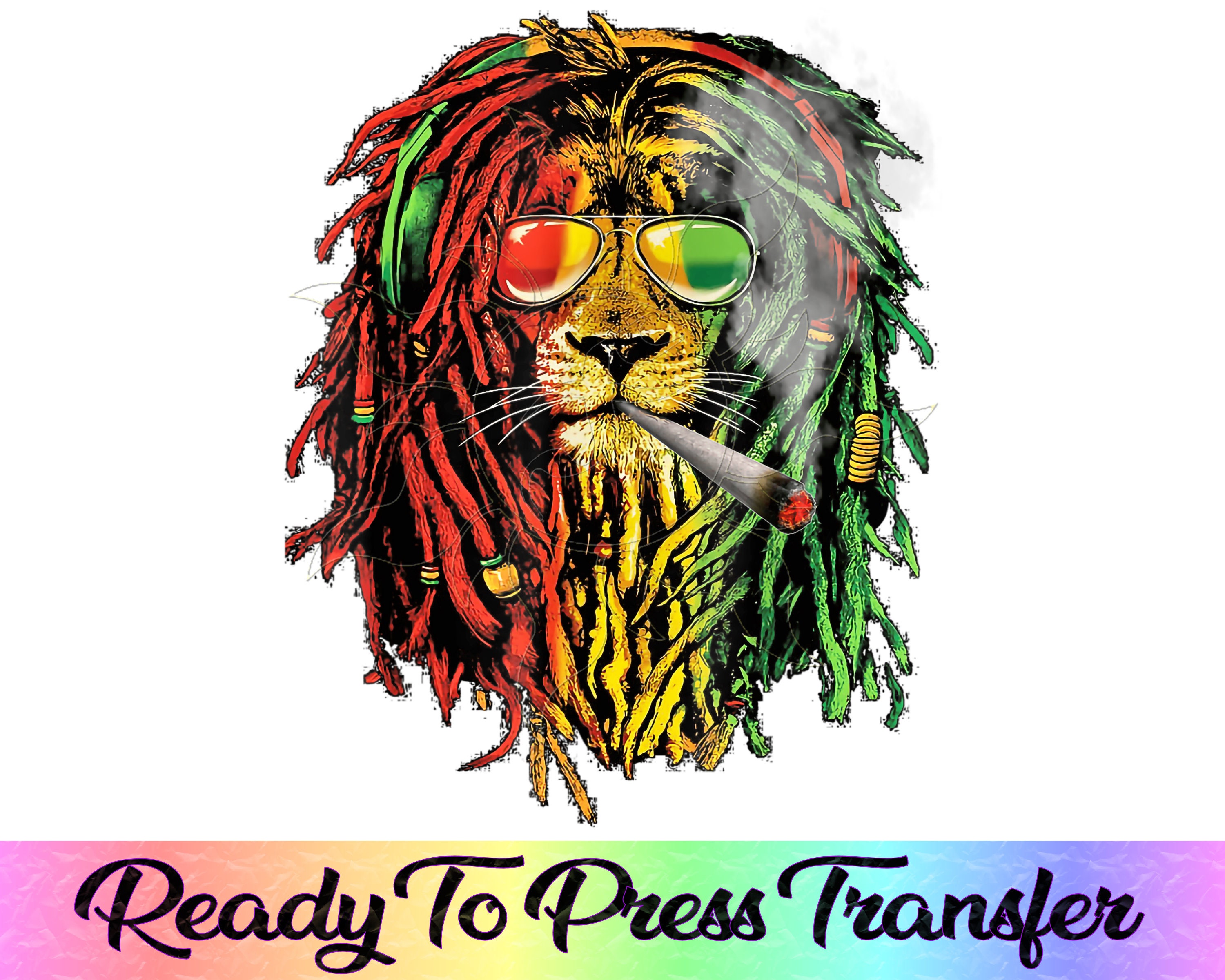 Rasta Lion Reggae Cannabis Weed Leaf 420 Ready to Press | Etsy