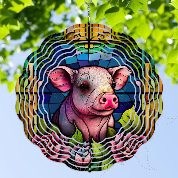 Stained Glass Pig - Etsy