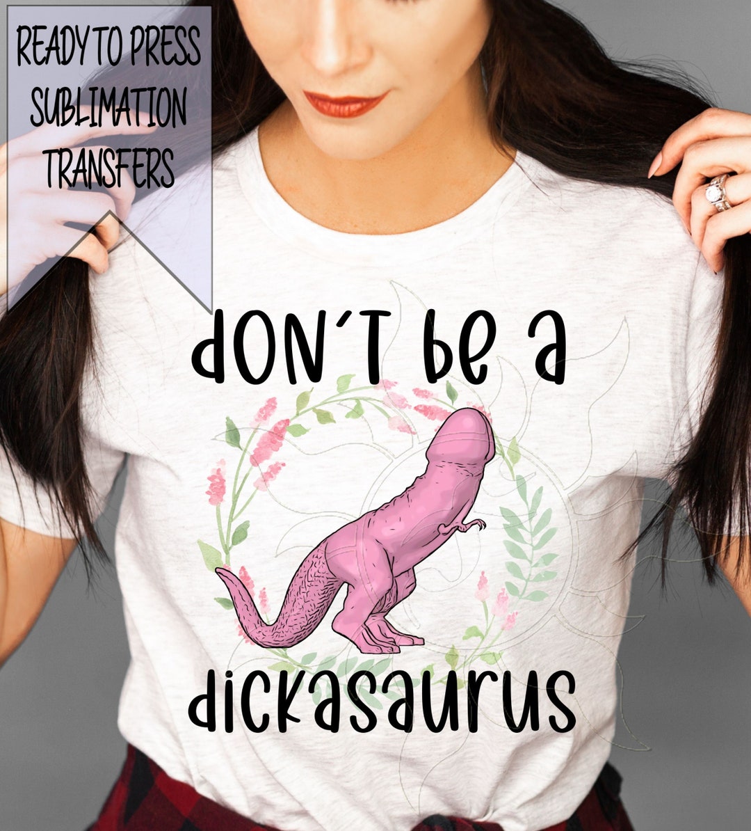 Sublimation Transfers Don't Be A Dickasaurus Funny Adult Humor Ready to ...