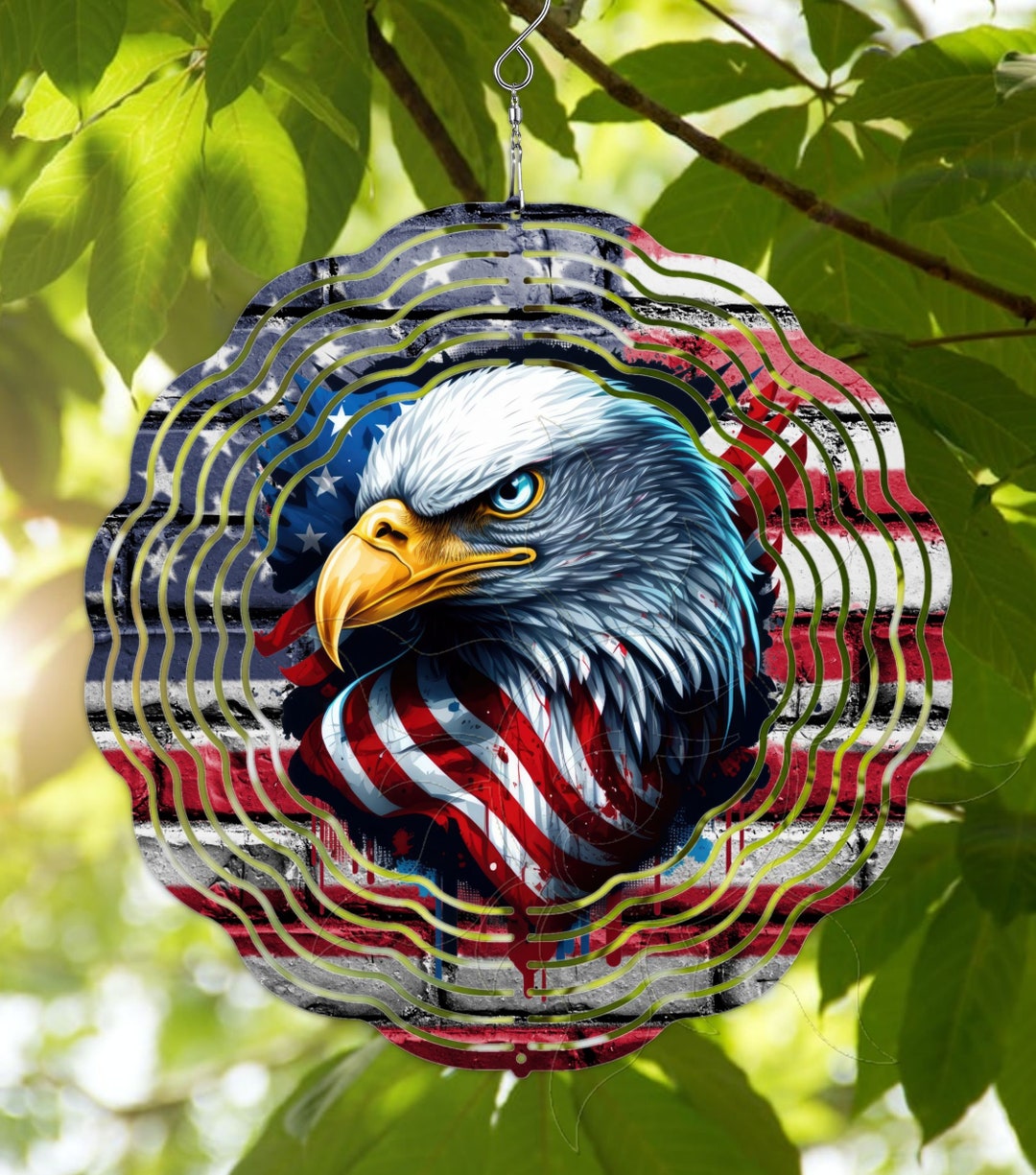 Wind Spinner American Eagle Flag USA America Eagles July - Etsy