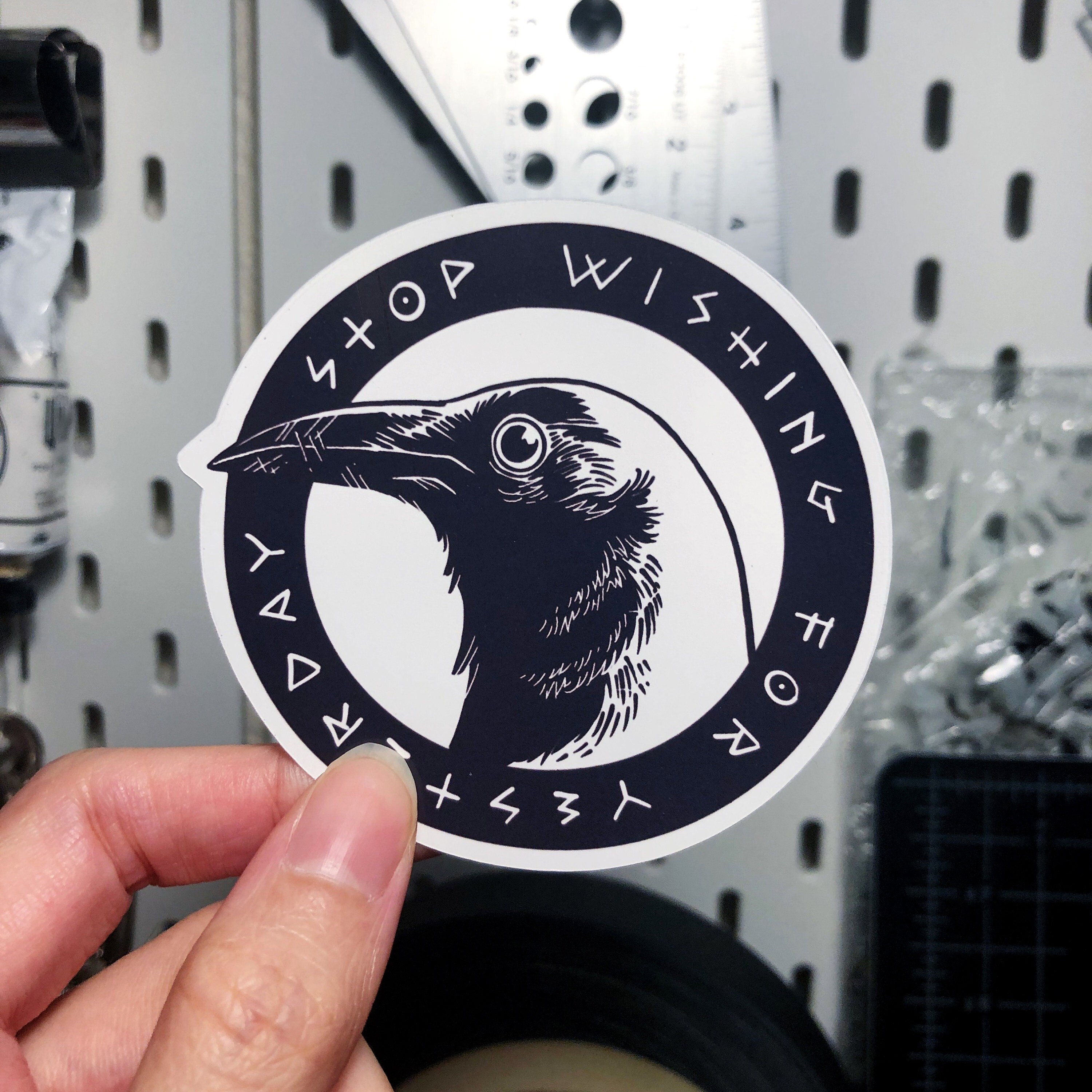 Stop Wishing for Yesterday Sticker – Old Crow Sticker - Etsy