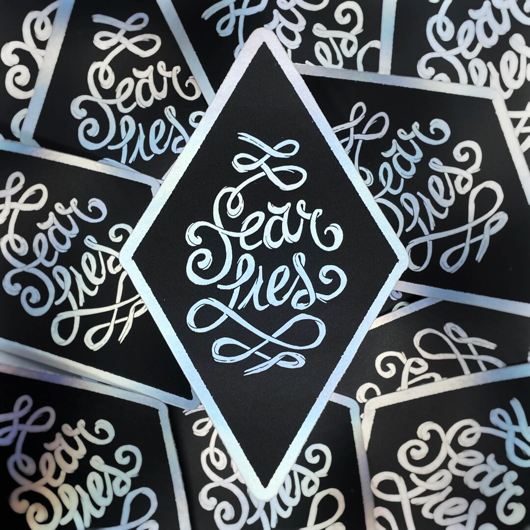 Fear Lies Vinyl Sticker - Soft Holo Sticker - Etsy